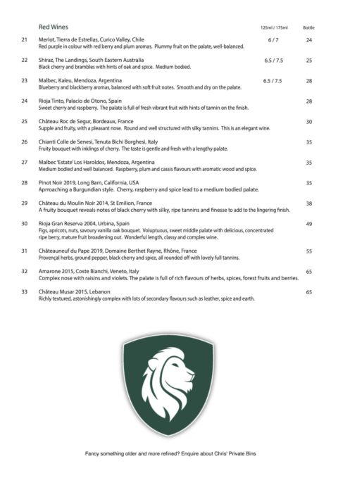 Dining | The White Lion Inn